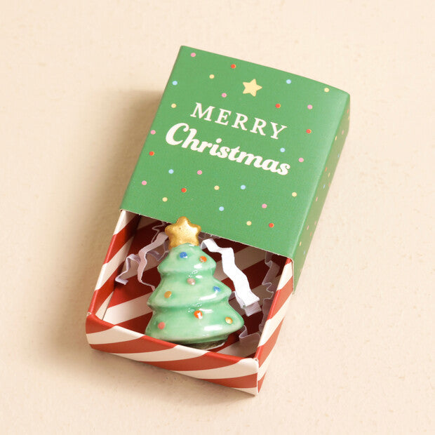 Tiny Matchbox Ceramic Christmas Tree Token – Ticketyboo